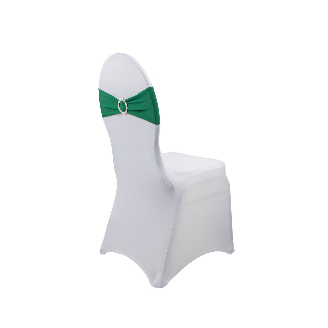 Buckle Spandex Stretch Chair Band - Emerald Green│Chair Decor– CV Linens