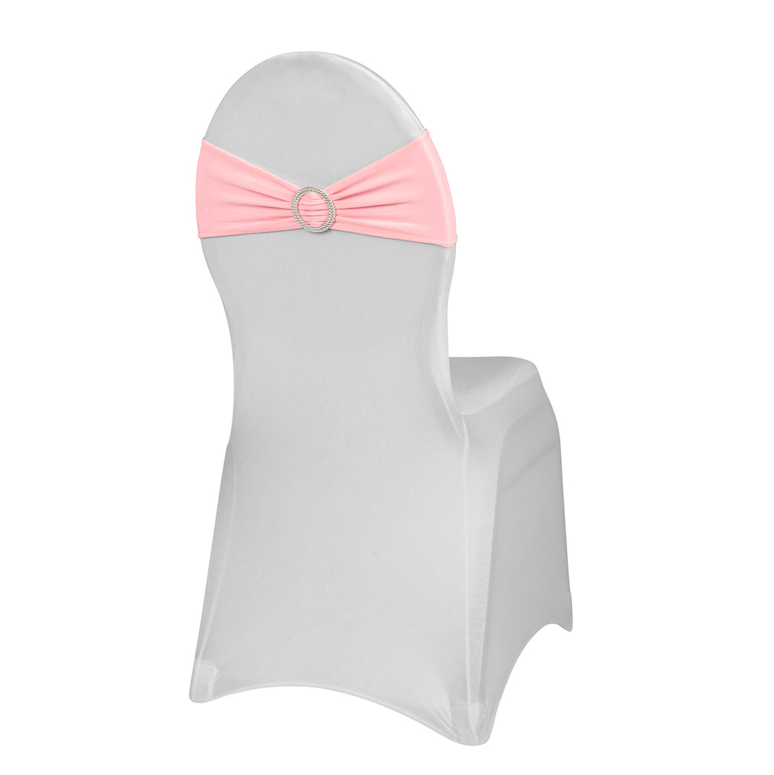 Buckle Spandex Stretch Chair Band - Pink │ Event Chair Decor– CV Linens