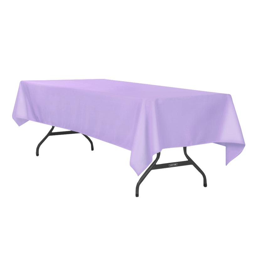 Economy Polyester Tablecloth 60"x120" Rectangular - Lavender - CV Linens™