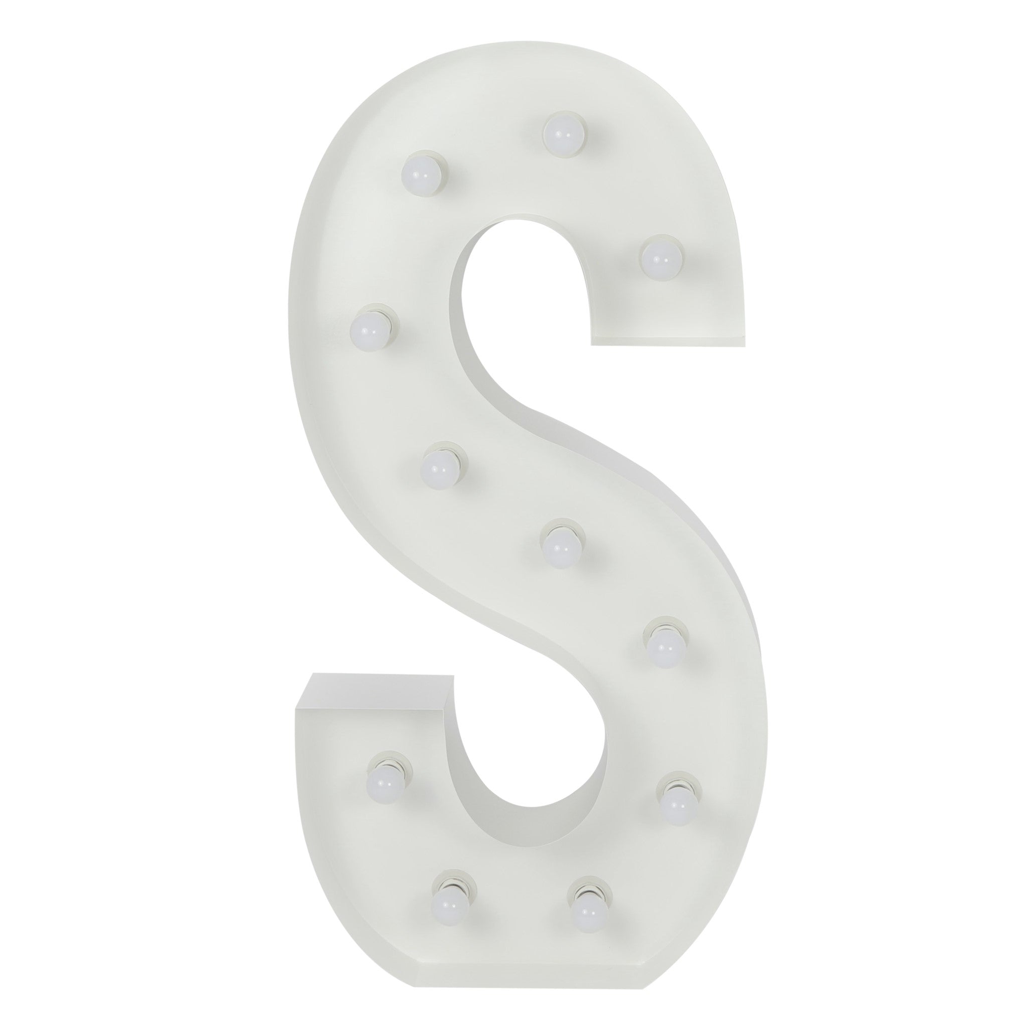 Large 4ft Tall LED Marquee Letter - S– CV Linens