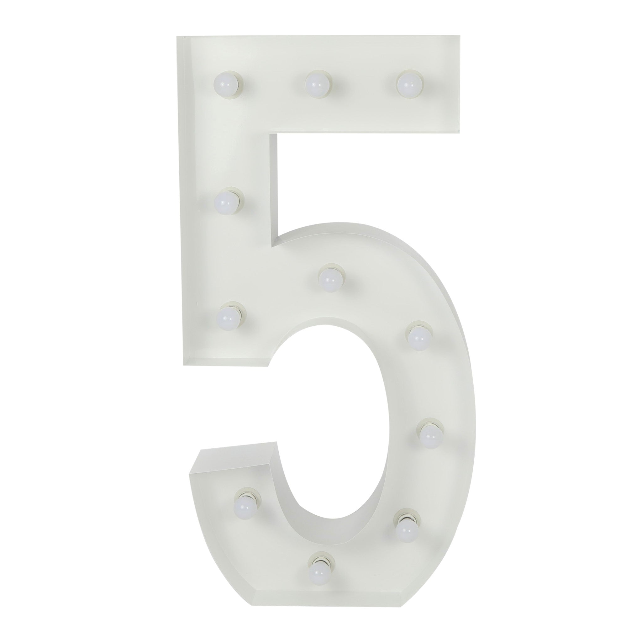 Large 4ft Tall LED Marquee Number - 5– CV Linens