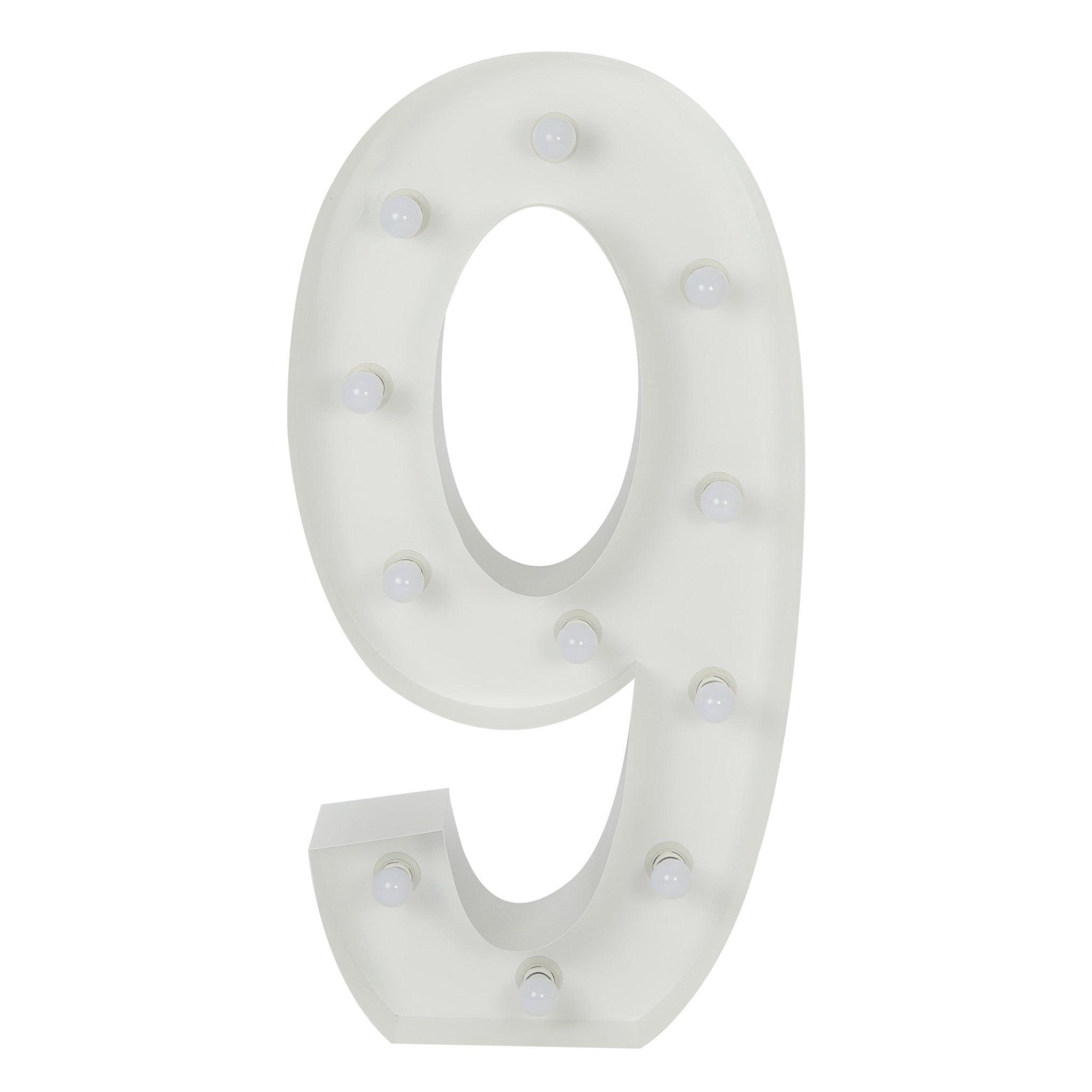 Large 4ft Tall LED Marquee Number - 9– CV Linens
