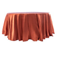 Satin 120" Round Tablecloth - Rust - CV Linens™