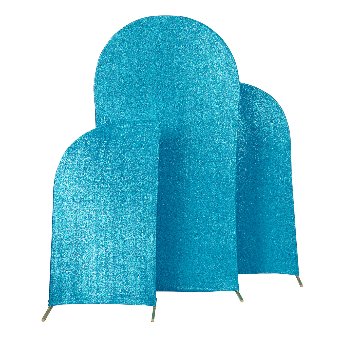 Shimmer Spandex Arch Covers for Chiara Frame Backdrop 3pc/set Aqua Blue ...