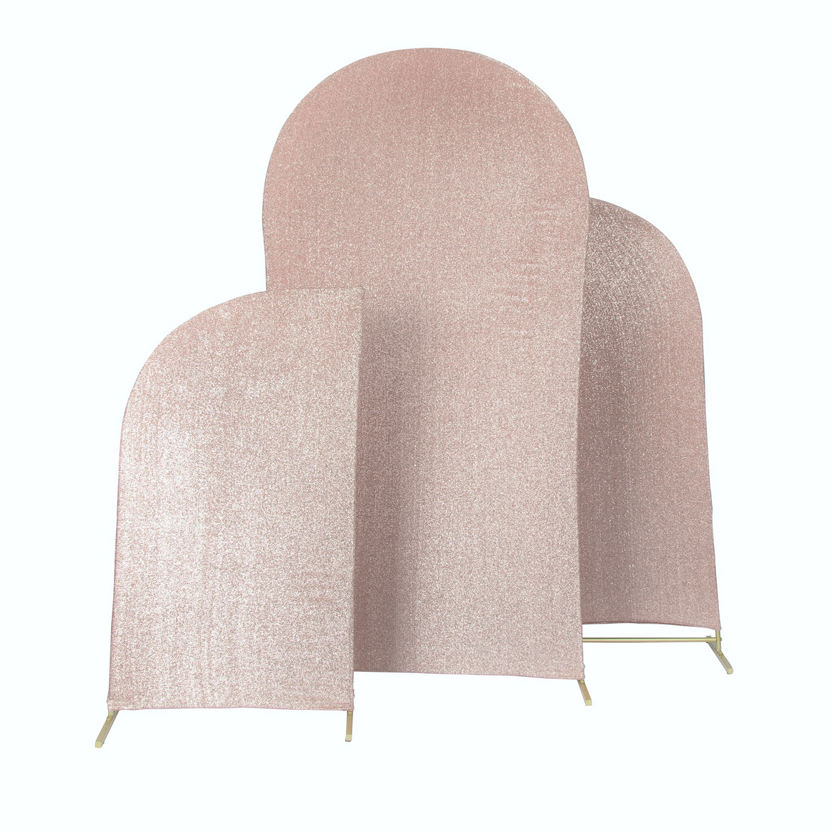 Shimmer Spandex Arch Covers for Chiara Frame Backdrop 3pc/set Champagne ...