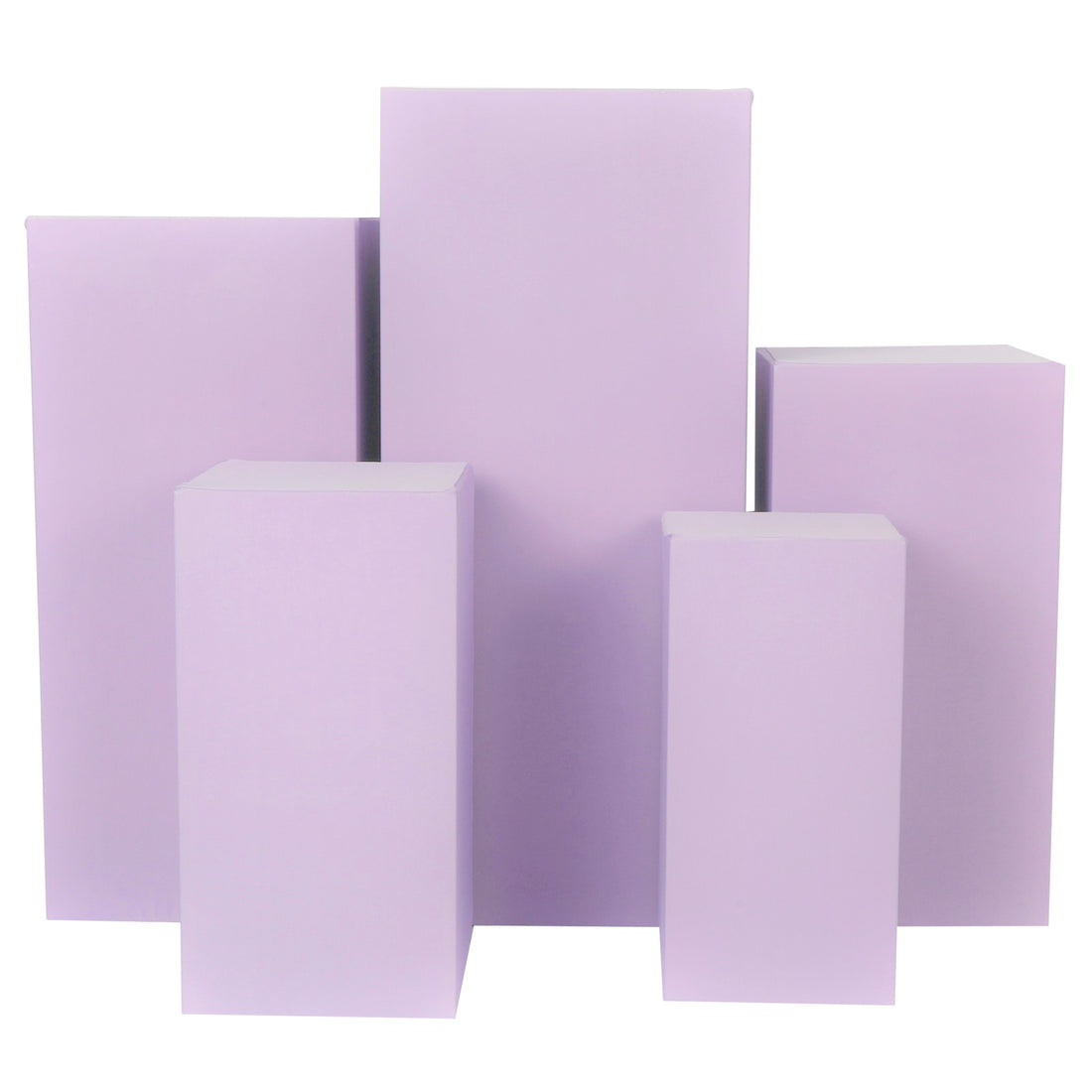 Spandex Covers for Square Metal Pillar Pedestal Stands 5 pcs/set - Lav ...