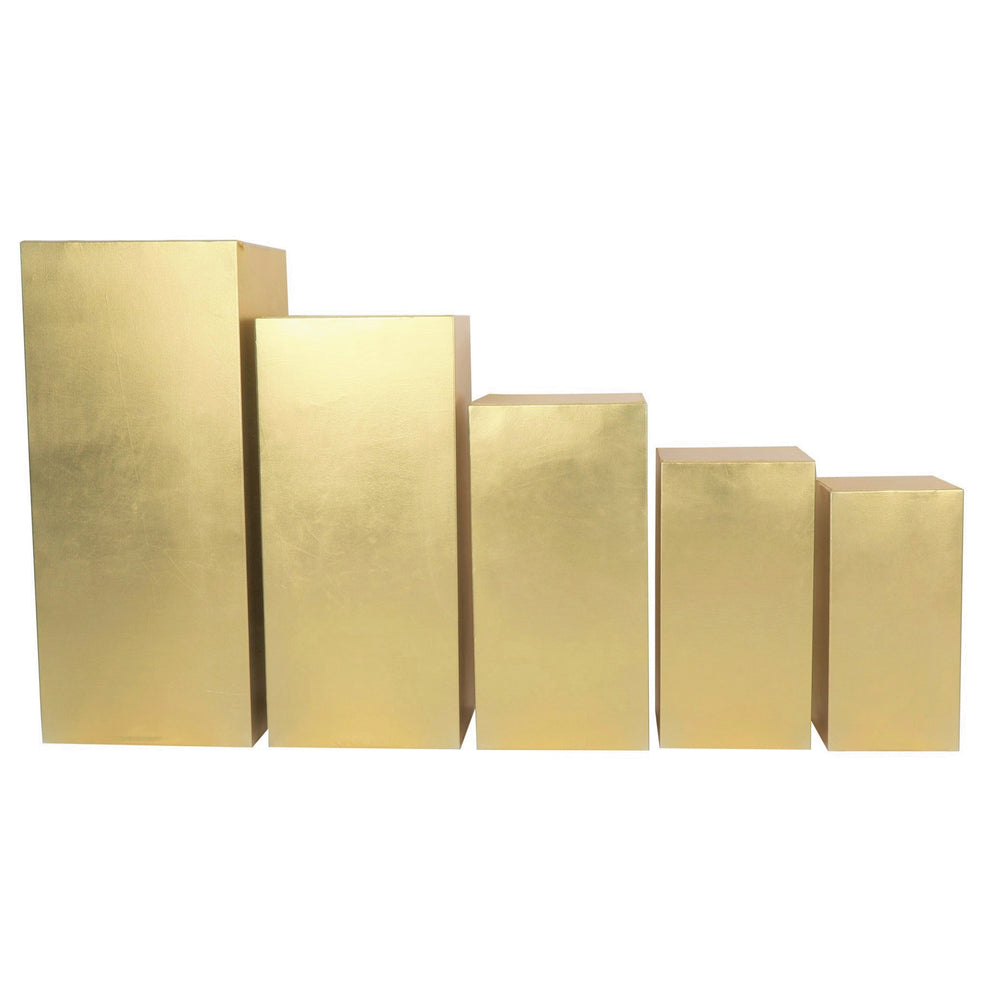 Metallic Gold Spandex Covers for Square Metal Pillar Pedestal Stands 5 ...
