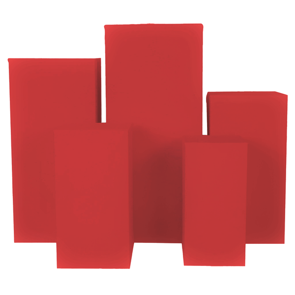 Spandex Covers for Square Metal Pillar Pedestal Stands 5 pcs/set – Red ...
