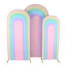 Spandex Covers for Trio Arch Frame Backdrop 3pc/set - Pastel Rainbow ...