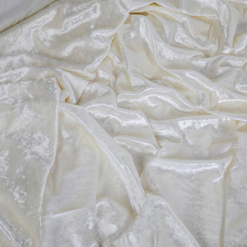 10 yards Velvet Fabric Roll - Ivory - CV Linens™