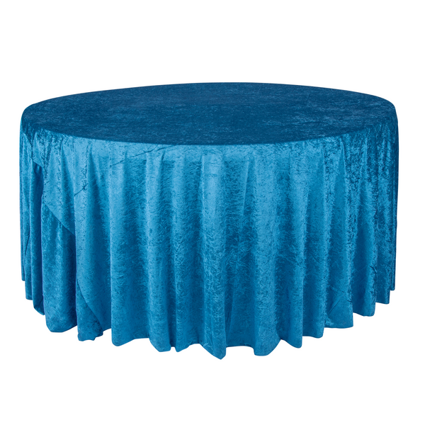 Velvet 132" Round Tablecloth - Dark Teal - CV Linens™
