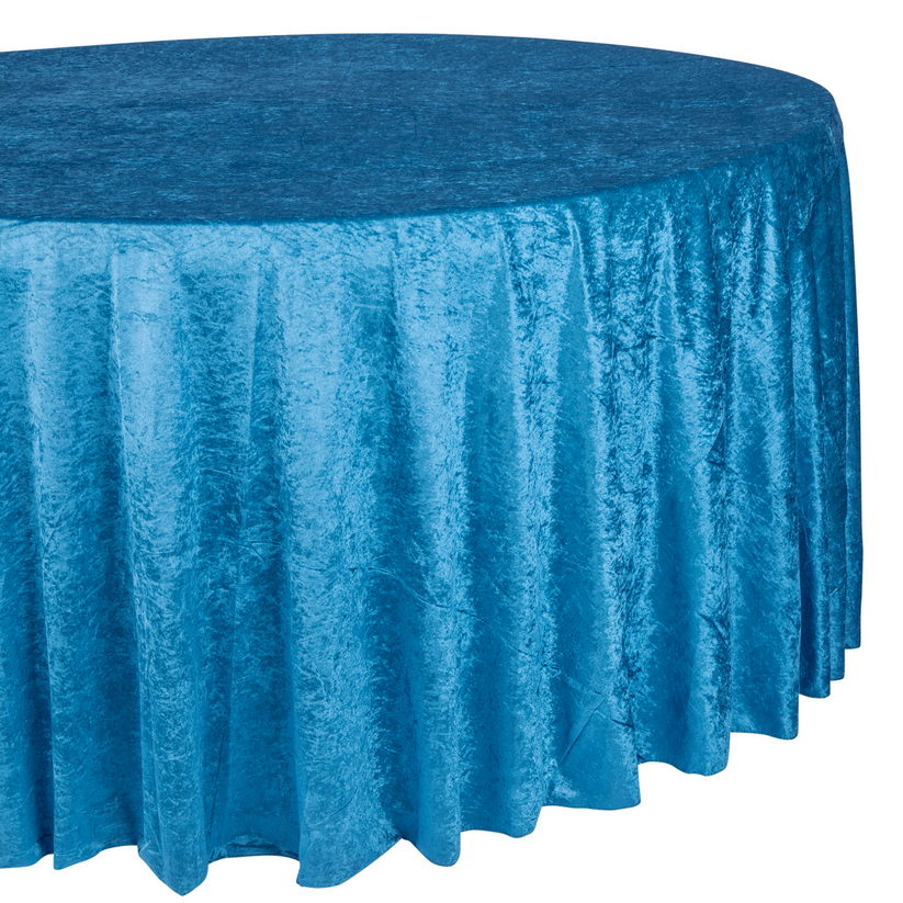 Velvet 132" Round Tablecloth - Dark Teal– CV Linens