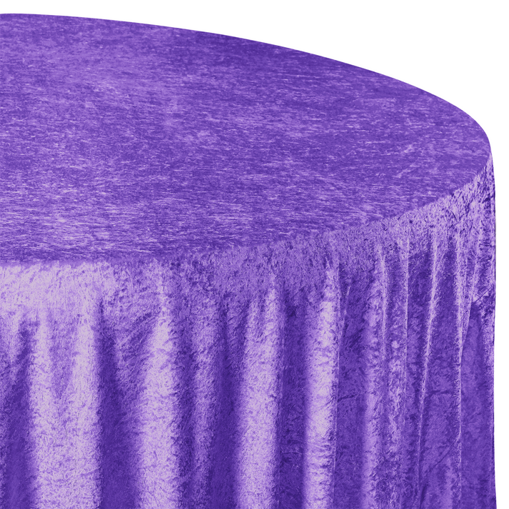 Velvet 132" Round Tablecloth - Purple - CV Linens™
