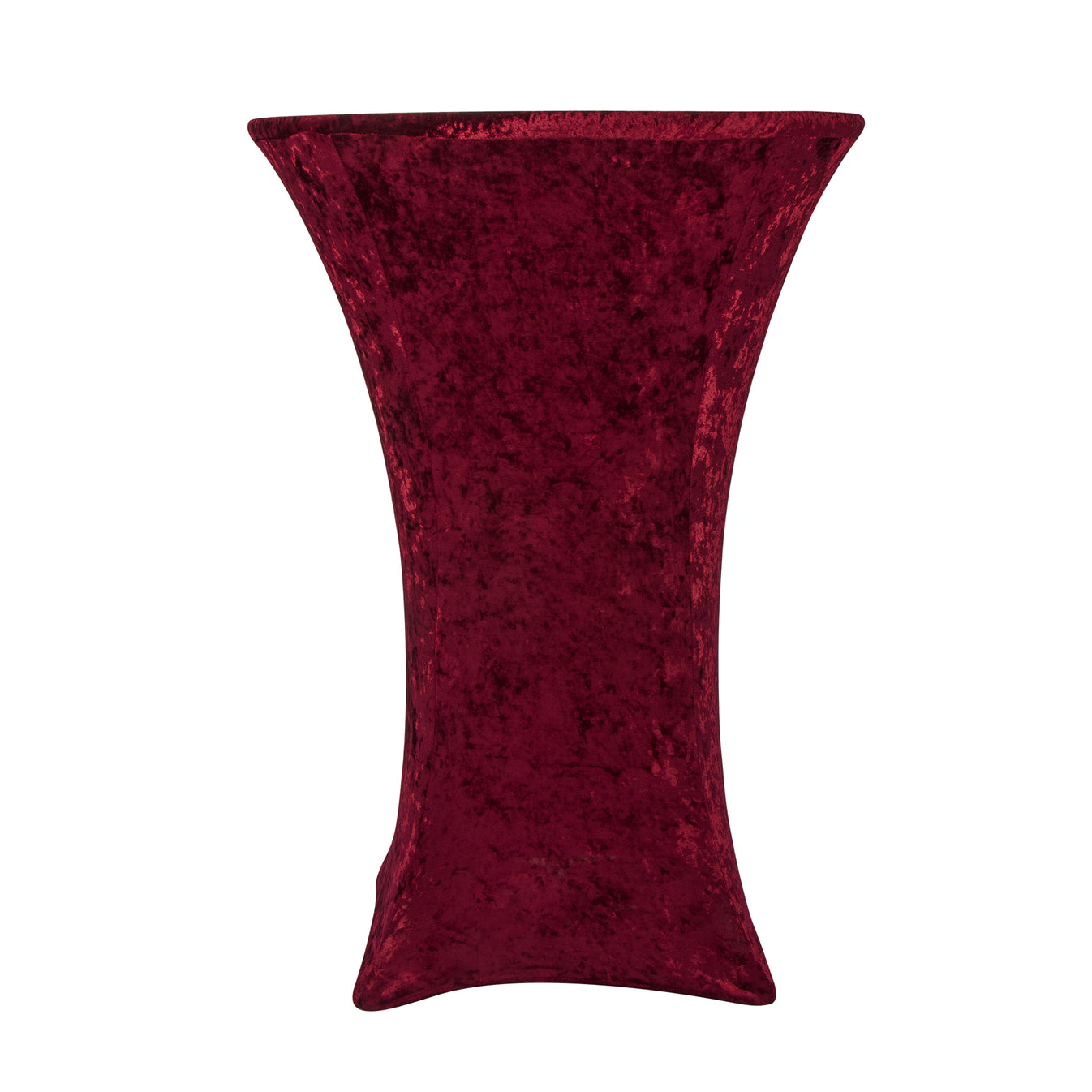 Velvet Spandex Cocktail Table Cover 32" Round - Burgundy - CV Linens™