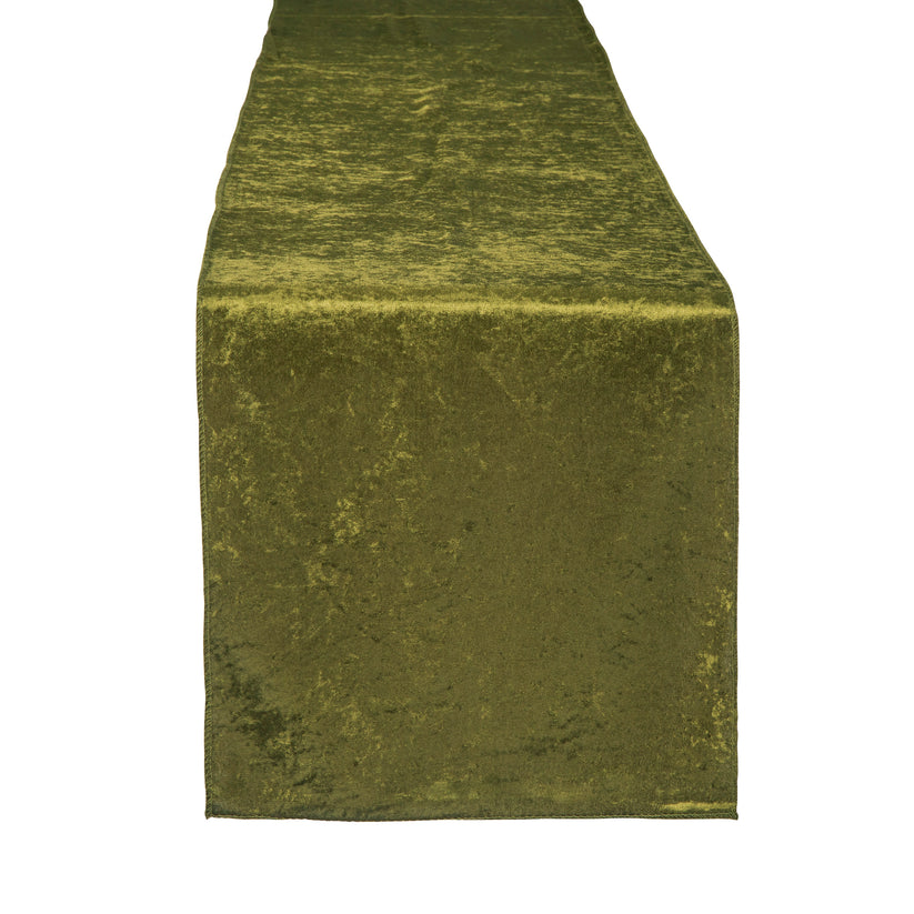 Velvet Table Runners Olive Green - CV Linens™