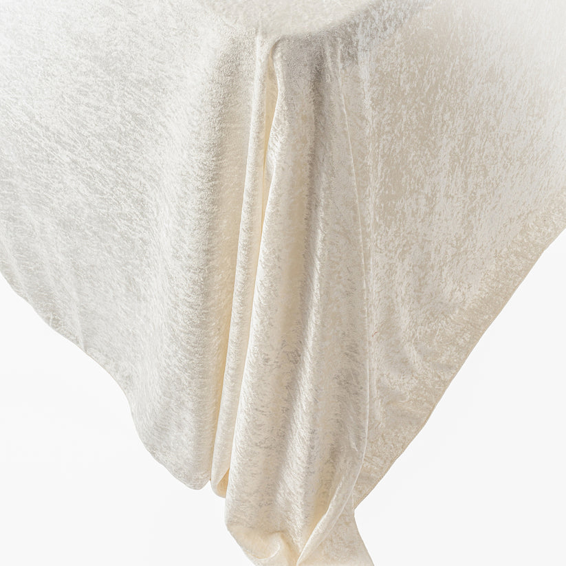 Velvet 90"x156" Rectangular Tablecloth - Ivory - CV Linens™