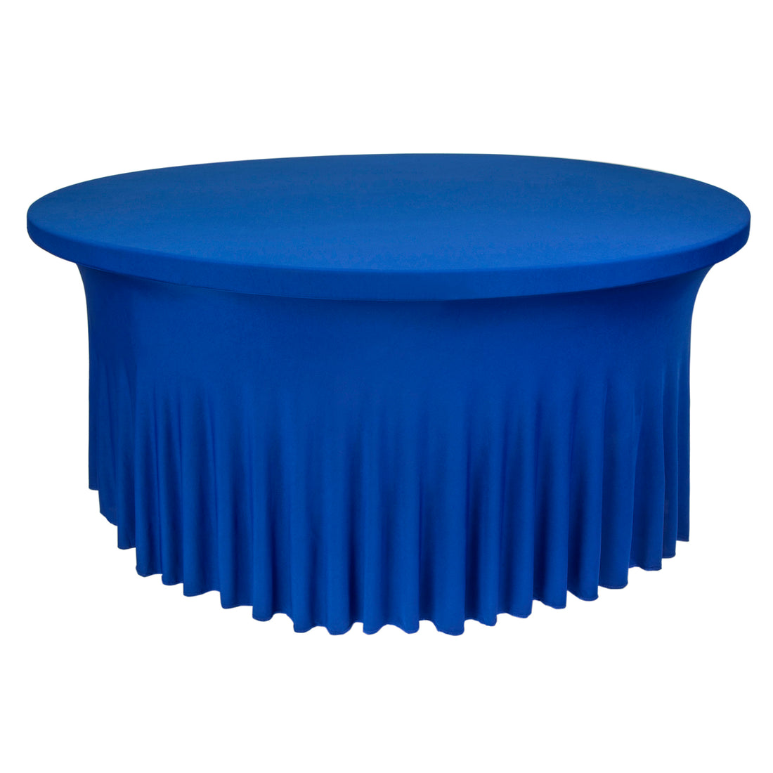Wavy Spandex Table Cover 5ft Round - Royal Blue - CV Linens™